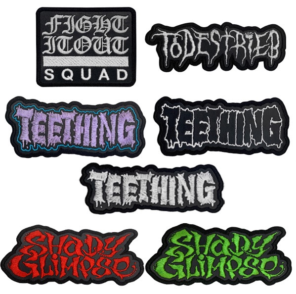 KARASU KILLERオフィシャル刺繍パッチ!! (FIGHT IT OUT / TODESTRIEB / SHADY GLIMPSE / TEETHING)｜レコードショップ・ベース